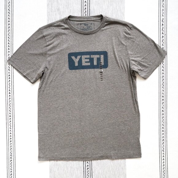 Yeti | Shirts | New Yeti Gray Logo Badge Short Sleeve Shirt Large ...